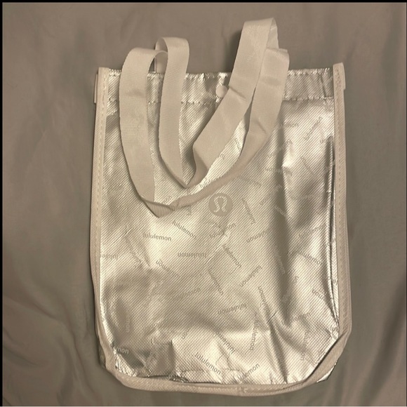 lululemon athletica | Bags | Limited Edition Lululemon Metallic Silver ...